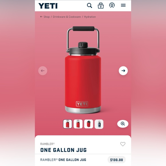 Yeti | Kitchen | Yeti Rambler Gallon Jug Rescue Red Color Stainless ...